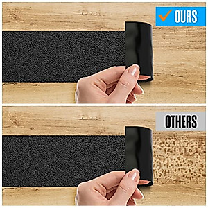 Houseables Grip Tape, Anti Slip, Traction, Friction, Grit, Skid, Treads, 2" x 60 Ft, Black, Adhesive Decking Strips, Non Abrasive for Safety, Steps, Stairs, Ramp, Skateboard, Outdoor, Ladder, Boat