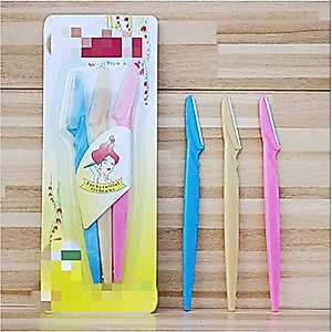 Idiytip 3Pcs Eyebrow Razor Facial Hair Remover for Women and Men Face Care Cosmetics Beauty Tools