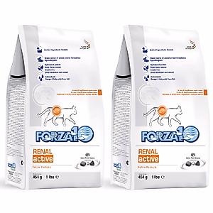 Forza10 Active Kidney Renal Diet Dry Cat Food for Adult Cats, Kidney Care Cat Food for Heart and Kidney Problems, Wild Caught Anchovy Flavor, 2 Pound Bag
