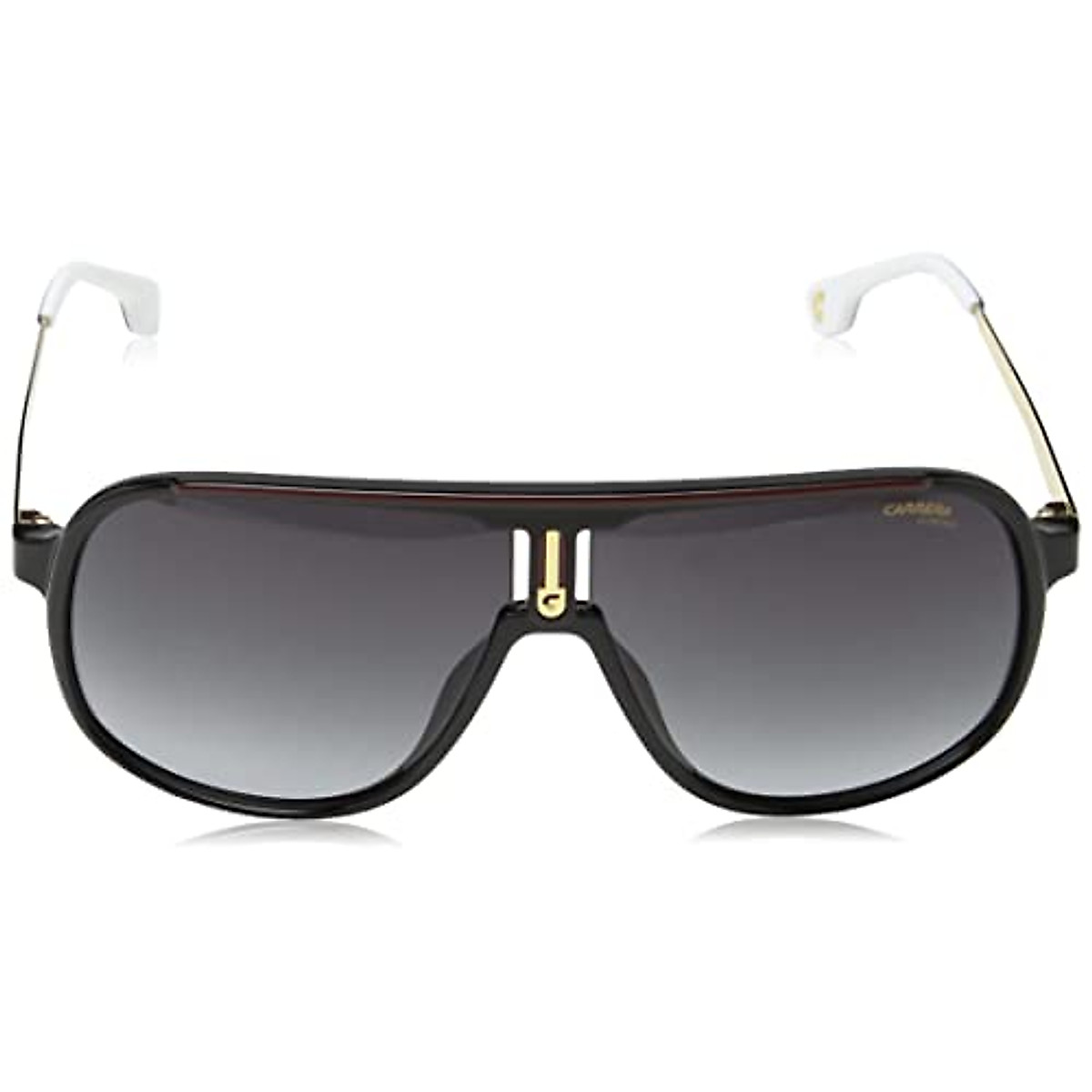 Carrera Modern Rectangular Sunglasses, Black (Black), 62