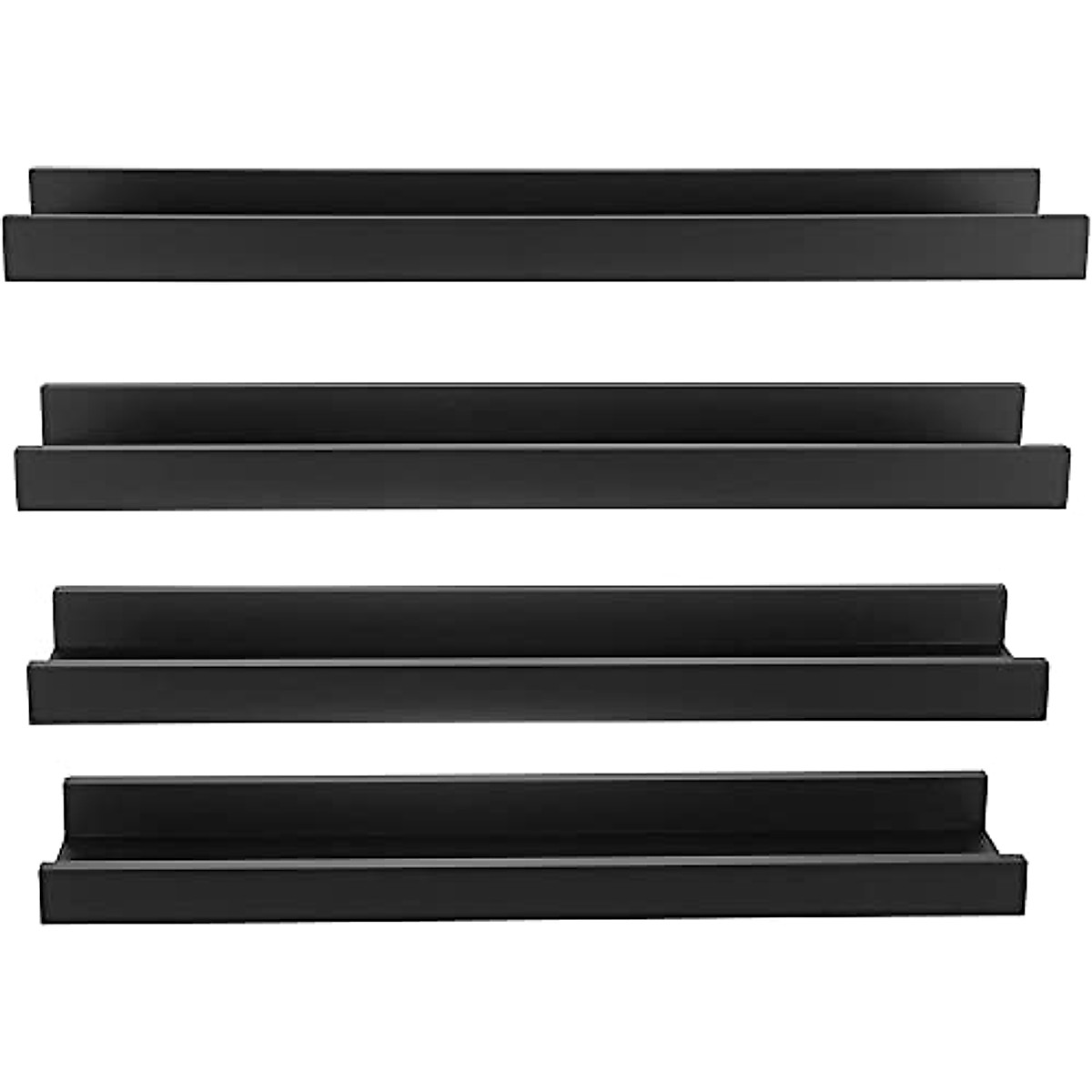 kieragrace FN00298 Modern Floating-Shelves, Set of 4, Black