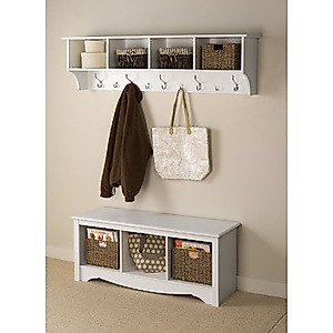 Prepac Cubbie Bench, White