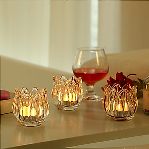 GOLDEAL 12Pcs Clear Votive Candle Holders,Clear Thick Glass Tea Light Candle Holder Bulk,Tealight Candle Jars for Wedding Table Decor,Party Supplies,Bridal Shower,Baby Shower,Tables Centerpieces