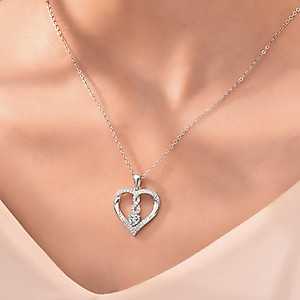 LOUISA SECRET Infinity Heart Birthstone Necklaces for Women, 18k Gold Plated 956 Sterling Silver Forever Love Pendant Jewelry for Her, Ideal Gift for Wife, Girlfriend, Mom on Birthday, Anniversary, Valentine's Day