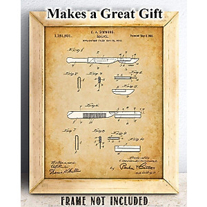 Scalpel Patent Print - Surgical Knife Poster, Surgery Room and Office Wall Decor, Gifts for Surgeon Doctors, Medical Student and Paramedic Gifts, 11x14 Unframed Art Print Poster