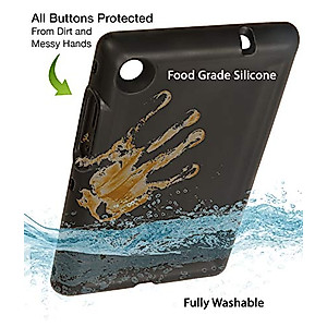 BobjGear Bobj Rugged Tablet Case for Lenovo Tab M8 HD (TB-8505F, TB-8505X) Silicone Fully Washable Kid Friendly (Bold Black)