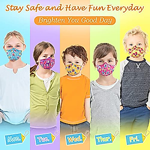 Kids KN95 Masks for Children, 50 Pack 5 Ply KN95 Mask for Kids with Adjustable Earloop, Multicolor Print Children's Mask with Soft Sponge Nose Bridge, Breathable Face Masks for Girls Boys Outdoor School