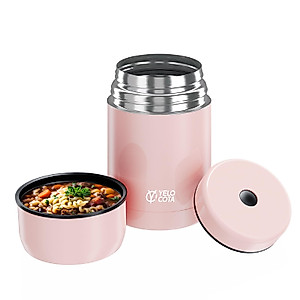 Yelocota Food Jar,27Oz Vacuum Insulated Stainless Steel Lunch Thermos, Leak Proof Wide Mouth Soup Containers,Food Flask for Hot or Cold Food