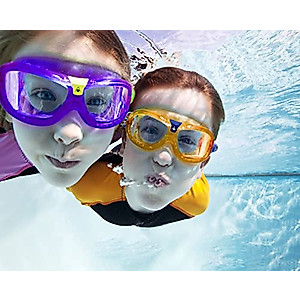 Aqua Sphere Seal Kid 2 Kids Swim Goggles - Ultimate Underwater Vision with Comfort, Anti Scratch Lens & Hypoallergenic | Unisex Children, Clear Lens, Turquoise/Turquoise Frame (MS5064343LC)