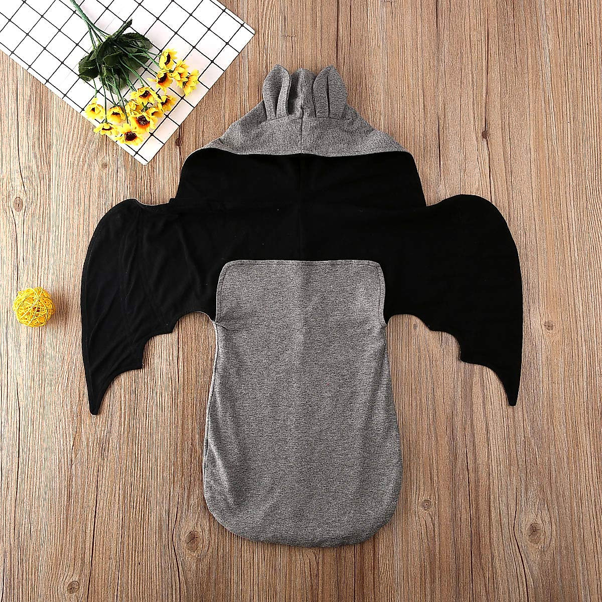 Baby Sleeping Bags, Newborn Infant Baby Soft Cotton Wrap Swaddle Blanket Bat Sleeping Sack for 0-6 Month Babies (0-3 Months, Grey)