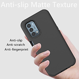 TIOZOLY for Oneplus Nord N200 5G Case, Heavy Duty Protective Case Dustproof Shockproof Protection 3 in 1 Rugged Phone Cover for Oneplus Nord N200 5G (Black)