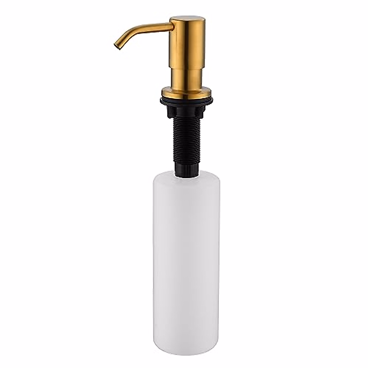 Soap Dispenser, Kitchen Soap Dispenser, Large Capacity 17 OZ Bottle, Stainless Steel Built in Soap Dispenser for Kitchen Sink, Brushed Gold