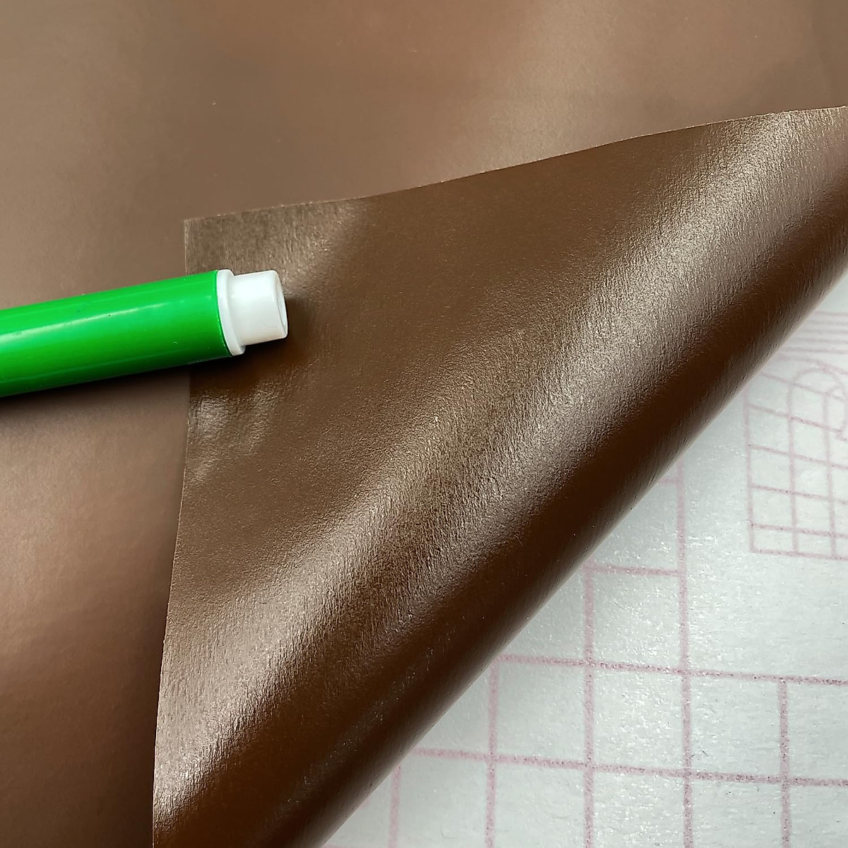 Yifely Solid Brown Furniture Paper Self-Adhesive Shelf Liner Wardrobe Sticker 17.7 Inch by 9.8 Feet