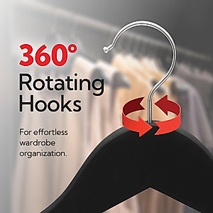 YG Living Black Wooden Hangers - 20 Pack - Elegant Clothes Hangers - Clothing Hangers for Closet, Dorm, Teens and Adults - Hang Coats, Suits, Jackets - Heavy Duty Hangers - Coat Hanger with Notches