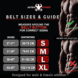 Astra Fitness Men & Women Gym Belt for Weight Lifting- Amazing for Squats, Lunges, Thrusters - Athletes Belt