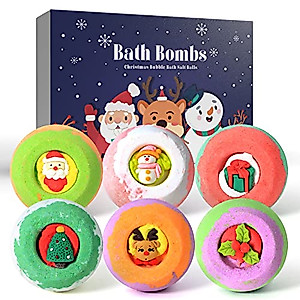 Bath Bombs for Kids, Christmas Decorations Indoor Gifts for Women Mens Gifts for Teenage Girls, Kids Bath Bombs Home Decor Stocking Stuffers Bath Set Holiday Gifts for All Holiday Gift Baskets