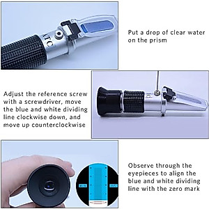 Agatige Portable Refractometer, 0-90% Digital Brix Refractometer Sugar Content Hydrometer Automatic Temperature Compensation Grape Wine Extractor Tester Machine for Honey, Maple Syrup
