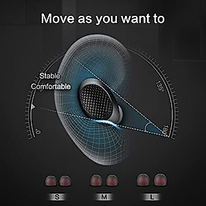 GORTOD Bluetooth Headphones, Wireless Earbuds in-Ear Running Earphones with Noise Cancelling Mic, Built-in Microphone, IPX7 Waterproof, Upgrade Wireless Headset for Laptop/Sports