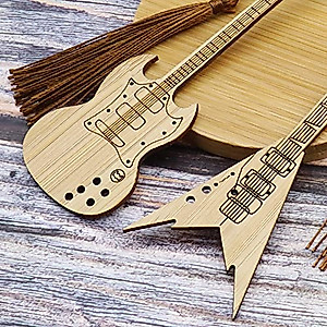 4pcs Bookmark Guitar Shape Tassel Creative Bookmark for Sheet Music Decoration Page Marker Art Craft Decor Page Marker Holder Gift for Student Teacher Reader