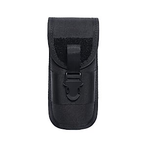 BRAVECOW Portable 1000D Nylon Eyeglasses Case with Buckle Hard Shell Sunglasses Shockproof Protective Outdoor Storage Box (Black)