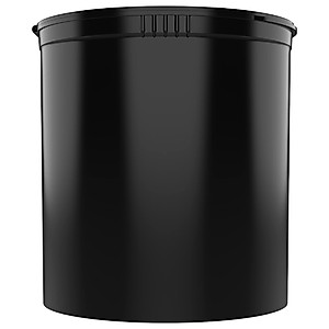 Child Resistant Pop Top Bottle Packaging Containers - 1 Case (Black, 90 Dram)