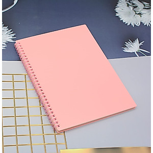 Yansanido Spiral Notebook, 4 Pcs 10.5 Inch x 7.45 Inch B5 Thick Plastic Hardcover 7mm College Ruled 4 Color 80 Sheets -160 Pages Journals for Study, Work, Travel and Notes (B5, 4 Pcs Light Color)