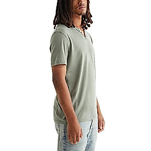 Lucky Brand mens Venice Burnout Notch Neck Tee T Shirt, Laurel Wreath, Large US