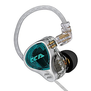 HiFi IEM Earbuds Headphones, CCA CA10 High Performance Five Driver Universal Fit, Noise Isolating in-Ear Monitors, Clear Earphones Headset for Audiophile