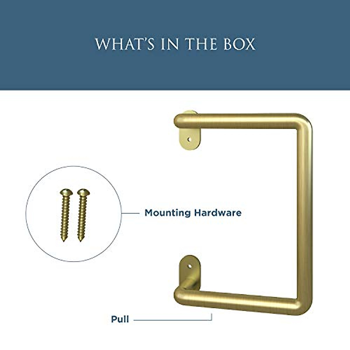 National Hardware N700-105 Troy Pull Handle, Interior Sliding Barn Door Hardware, 8-Inches, Brushed Gold