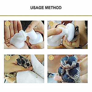 Dogscute 2 Pack Pet Paw Cleaner for Dogs & Cats, Waterless Foam with Silicone Scrubber, Dogs Cats Feet Paw Cleaner