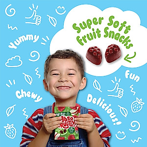 Absofruitly! 98% Real Fruit Snacks, Deliciously Sweet, Soft, & Chewy - Plant Based Healthy Snacks - Individually Wrapped Gummy Snacks for Kids, 6 Large Fruit Snack Bags (1.8oz each)