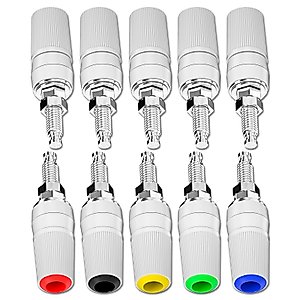 Goupchn High Current 5mm Banana Female Socket Binding Post Terminal Connector Adapter 10PCS for Amplifier Speaker