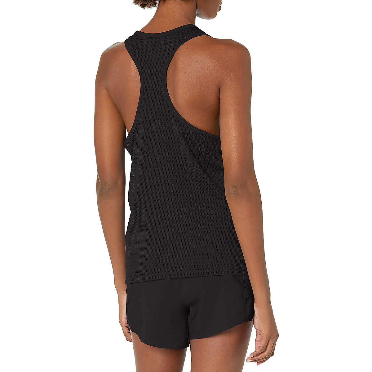 Reebok Training Supply Perforated Racerback Tank Top, Black, XS