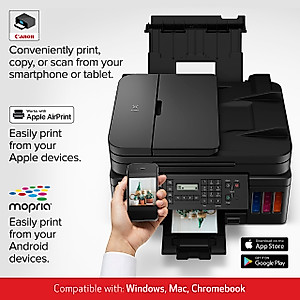 Canon G7020 All-in-One Printer Home Office | Wireless Supertank (Megatank) Printer | Copier | Scan, | Fax and ADF with Mobile Printing, Black