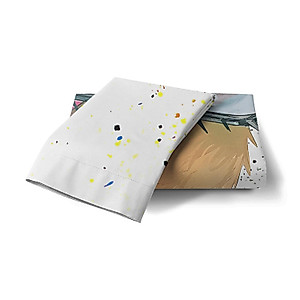 AKARDO Chainsaw Demon Denzi Anime Duvet Cover, Soft Microfiber Washed Duvet Bed Set 3 Pieces with Zipper Closure, Anime Bedding Set (21,Twin (68"x86"))