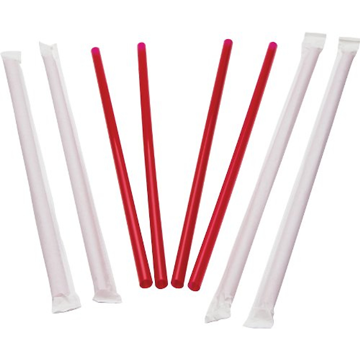 CELL-O-CORE 10.25" Paper Wrapped Red Giant Straw (4 packs of 300)