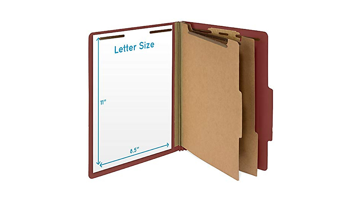 Durable Red Classification Folders – 10 Pack for Medical & Legal Files
