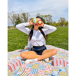 G4Free Women's Long Sleeve Workout Shirts UPF 50+ Sun Protection Crop Tops Lightweight Quick Dry Rash Guard Shirt (White,L)