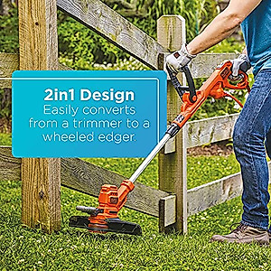 BLACK+DECKER String Trimmer with Auto Feed, Electric, 6.5-Amp, 14-Inch (BESTA510)