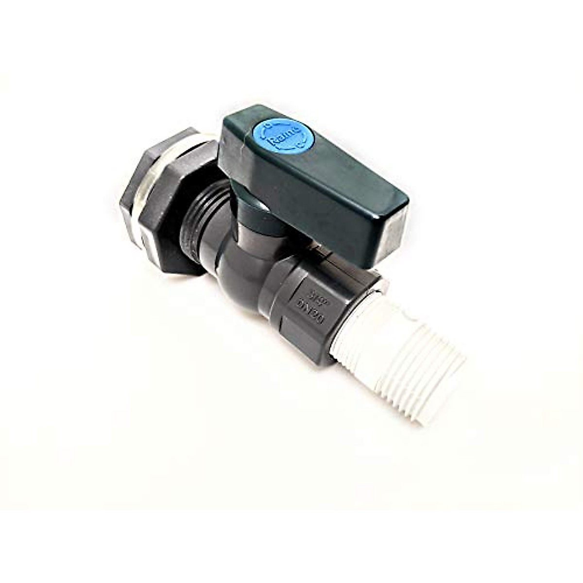 Van Enterprises Rain Barrel Spigot Kit - 3/4" PVC Full Port Ball Valve with Bulkhead Fitting +Hose Adapter