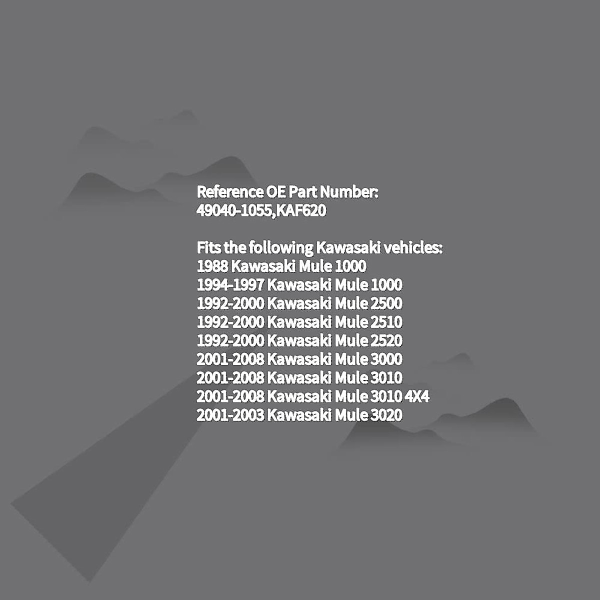 Electric Fuel Pump Fits Kawasaki Mule 1000 2500 2510 2520 3000 3010 3010 4X4 3020 Replace 49040-1055 KAF620