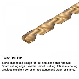 uxcell M8 x 1 Straight Flute Thread Tap and 7.0mm Twist Drill Bit Set, Metric Titanium Plated 6542 High Speed Steel Machine Screw Thread Tap Threading Drilling Tool