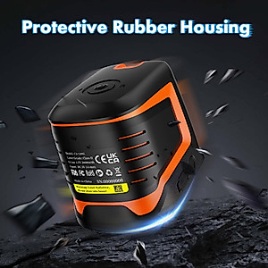 DOVOH Rechargeable Laser Level Self Leveling, High Accuracy Cross Line Laser Level Green 66ft Horizontal & Vertical Expanded Angle 150° Electronic Lazer Level for Tiling, C2-120G