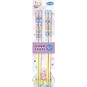 Tees Factory DN-5535442ST Bamboo Chopsticks, 2-Piece Set, Disney, Colorful, Dream Stitch, 0.3 x 3.0 x 9.4 inches (0.7 x 7.5 x 24 cm)