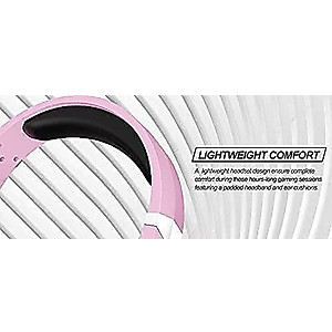MXJCC Gaming Headset Pink for Noise Cancelling Over Ear Headphones with Microphone LED Light Mic for Laptop (Color : Pink)