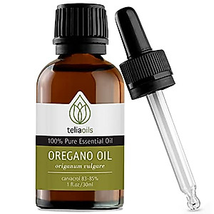Teliaoils Oil of Oregano, Super Strenght 83-85% Carvacol, Edible Oregano from Greek Mountains