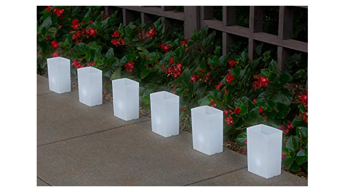 Set of 12 White Luminaries - Durable Outdoor Lighting