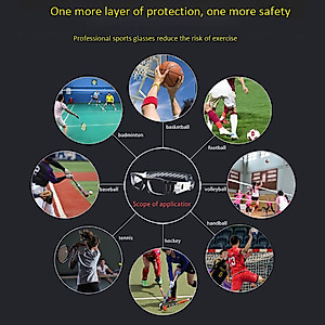 SooGree Kids Sport Goggles Glasses,Basketball Football Protective Goggles,Boys Girls Squash Racquet Goggles,Replaceable to Prescription Lenses Age 8-16