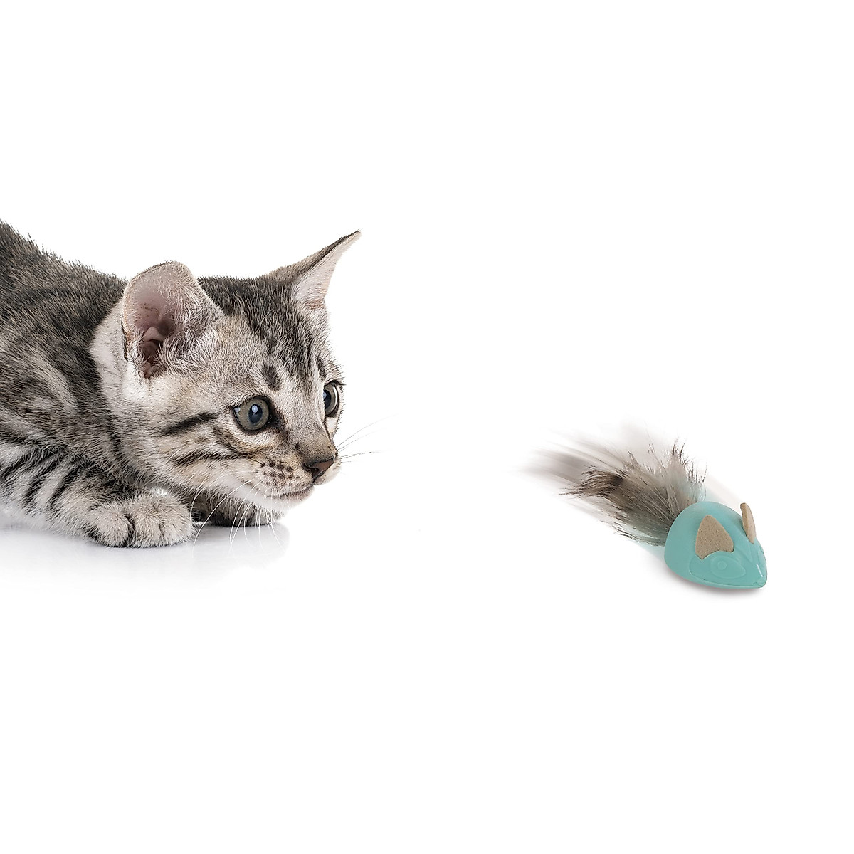 SmartyKat Instincts Sneaky Slider Rolling Interactive Cat Toy - Blue, One Size
