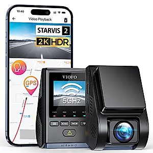 【Bundle: VIOFO A119 Mini 2 + 256GB Card + CPL + HK4 Hardwire Cable + Bluetooth Remote】 VIOFO Mini Dash Cam Front A119 Mini 2, STARVIS 2 Sensor, 2K 60fps/HDR 30fps Voice Control with 5GHz Wi-Fi GPS